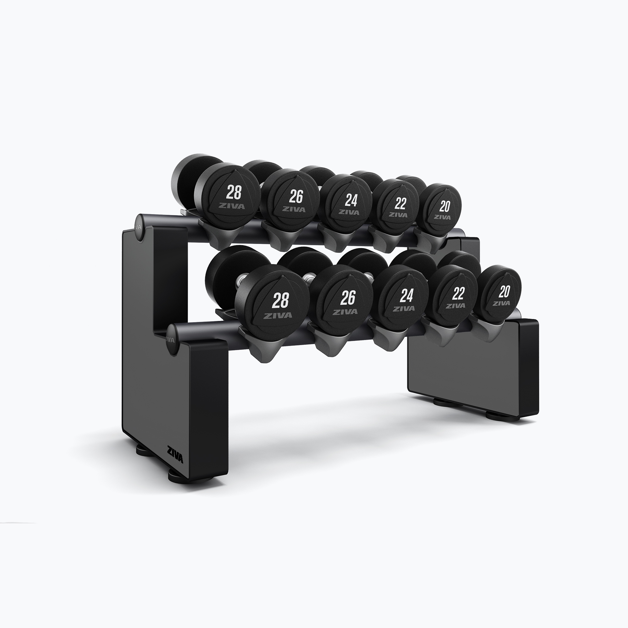 EX 5 PAIR HORIZONTAL DUMBBELL RACK 2.0 - ZIVA